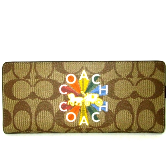 Coach | Bags | Coachslim Wallet In Signature Canvaswcoach Radial ...